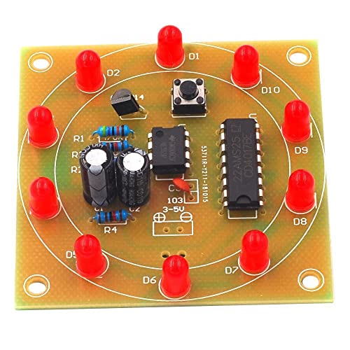 Lucky Rotary Suite Electronic Suite CD4017 NE555 Self LED Light Kits Production Parts and Components 3V 5V Pulse Generator DIY