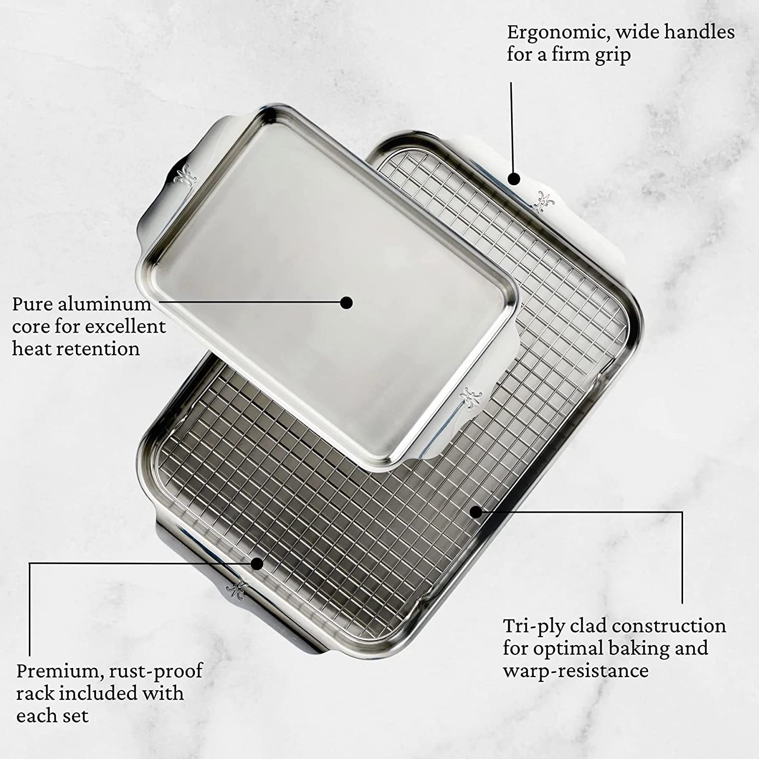 Hestan - OvenBond Collection - Stainless Steel Baking Sheet Set, 5-Piece