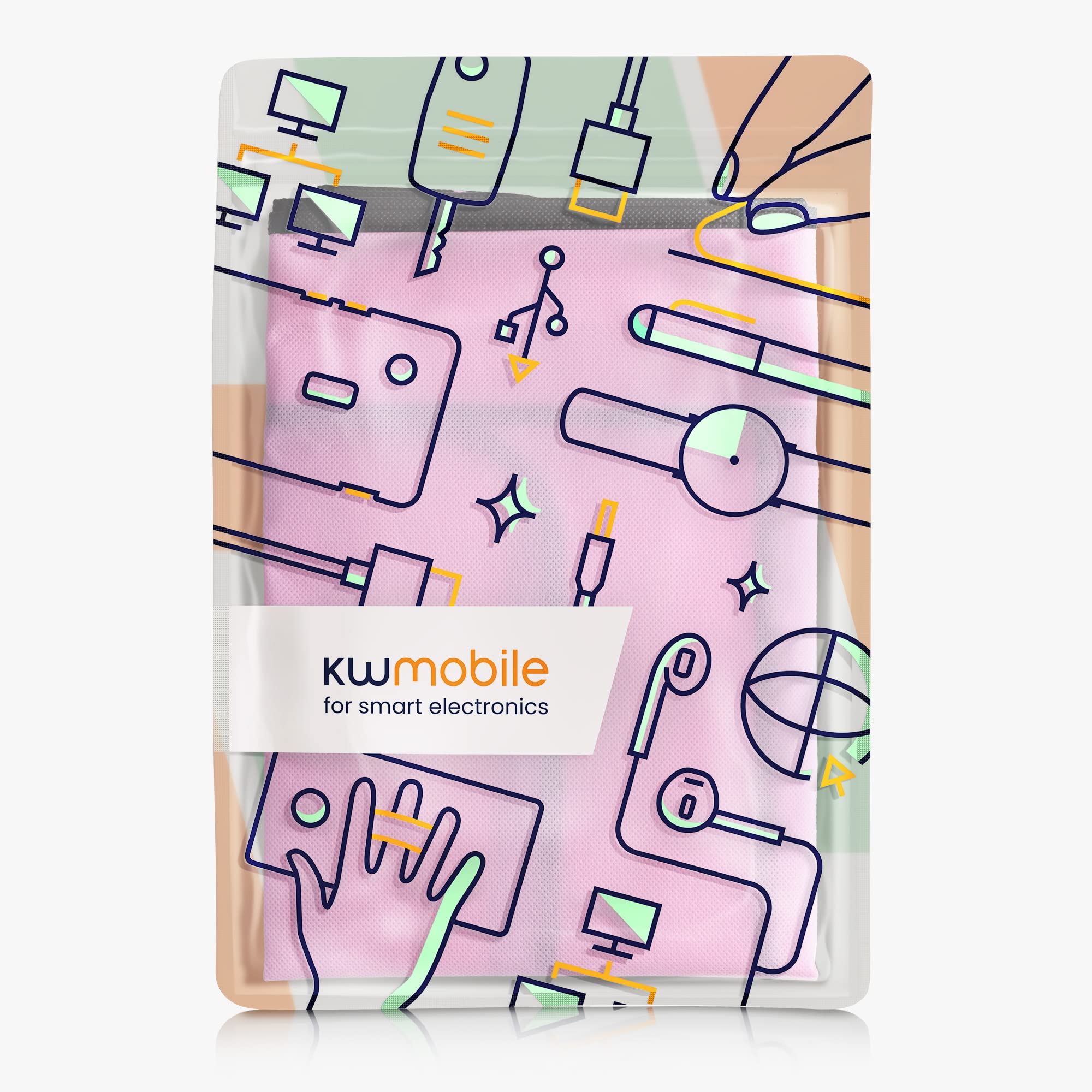 kwmobile Monitor Cover Compatible with 27-28" monitor - Dust Cover Computer Screen Protector - Dusty Pink
