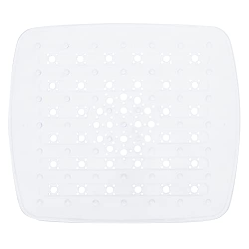 Home Basics Sink Mat, 13" x 11" x .75", Clear