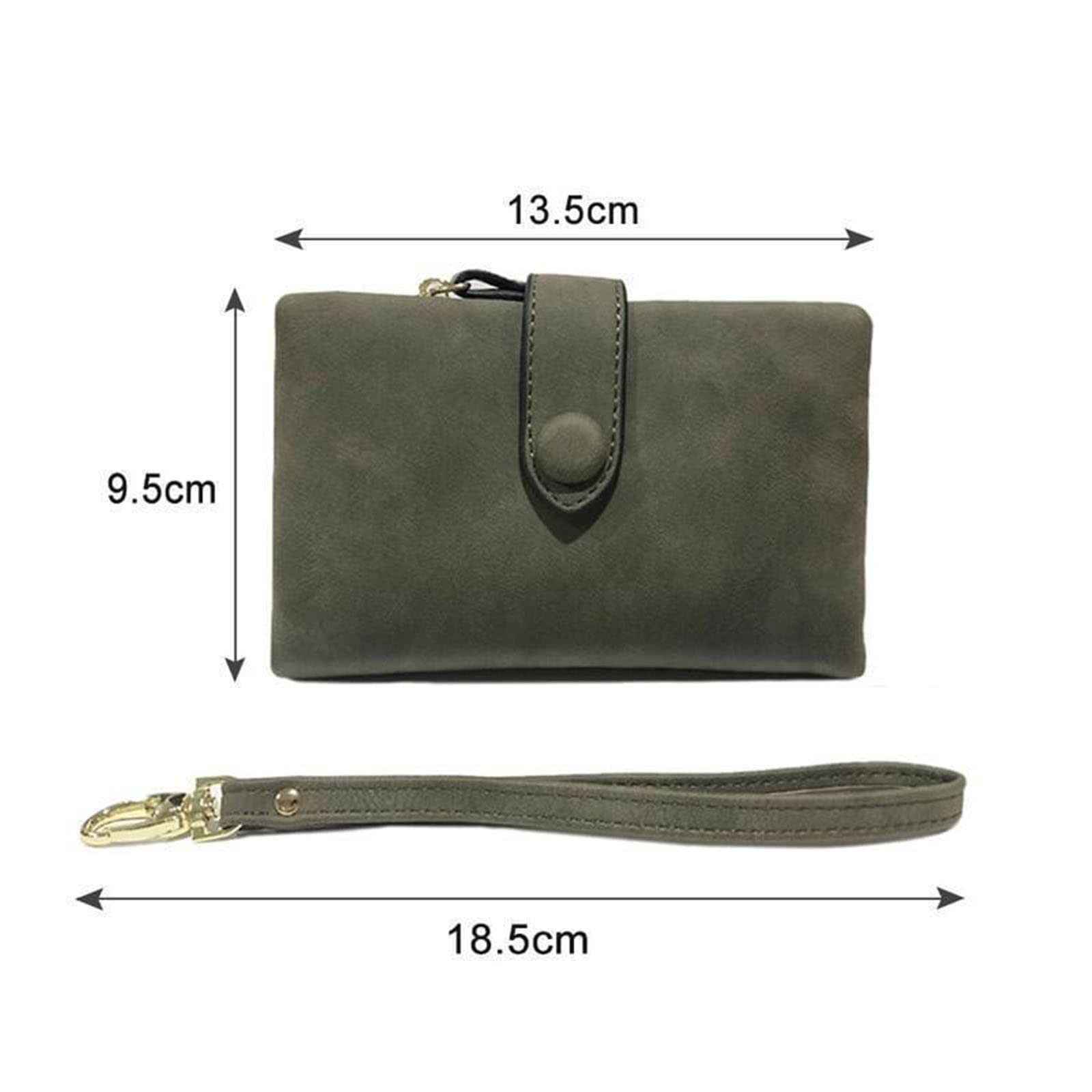 lanyuke Small Trifold Leather Wallet For Women - [2023 NEW] Mini RFID Credit Card Frosted Wallet for Travel (Black)
