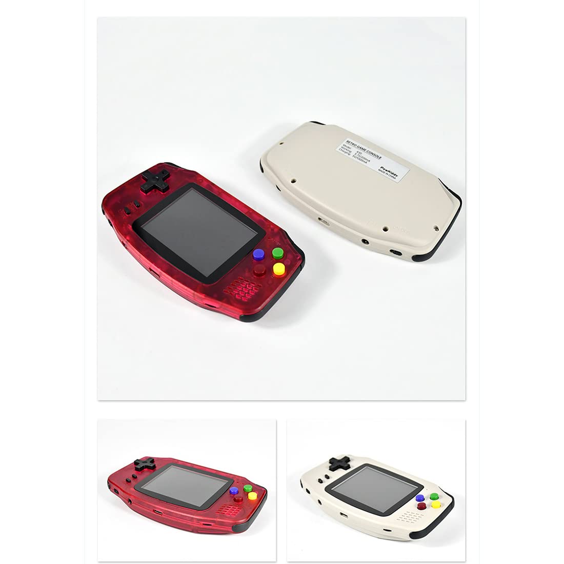 HKYRD Powkiddy A30 2.8-inch Handheld Game Console Built in 2000 Games,Open Source Retro Video Game Player-Red, Red 32G