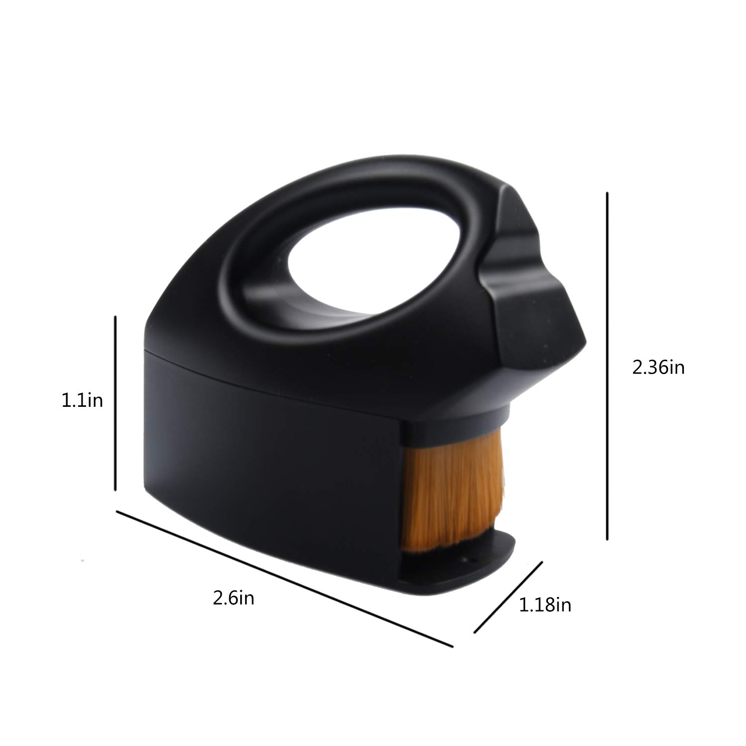 GODR7OY Foundation Brush, Flat Top Kabuki Makeup Brush, Shape of The Iron Large Full Coverage Face Brush Suitable for Mixing Liquid, Cream or Flawless Paint Tools (Black)