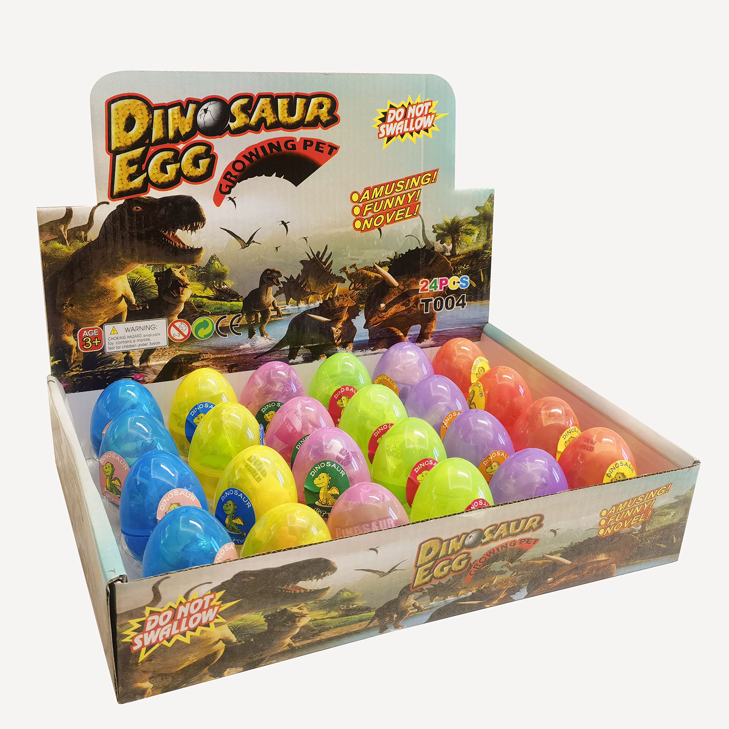 Holydeck 24Pcs PreFilled Easter Eggs with Dinosaurs Building Blocks, Mini Toys for Kids Easter Eggs Hunt, Easter Basket Stuffers Fillers, Easter Party Favors, Easter Classroom Prize Toys