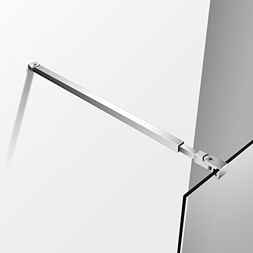 LukLoy Adjustable 700mm to 1200mm Telescopic Bar Support Bar Stabilizer Bracket for Walk in Shower Screen 6mm - 10mm Glass
