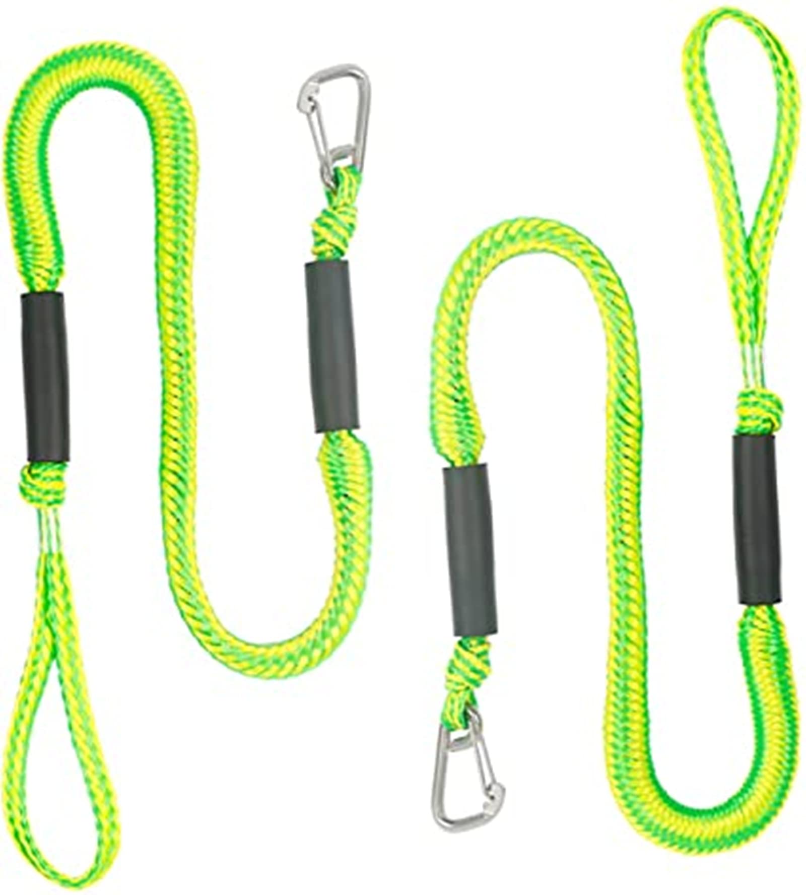 HANXIUCAO Bungee Dock Lines, Boat Dock Rope Mooring Rope with Stainless Clip for Jet Ski Kayak, PWC, Pontoon Boat