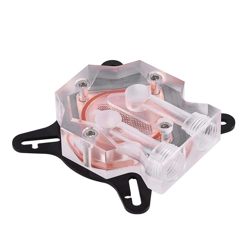 GPU Liquid Cooler,Computer GPU Universal Water Cooling Block Waterblock 40mm Copper Base,Processed with Anti-Oxidization Technology,Perfectly Fit The GPU,Carry Away More Heat from GPU Quickly