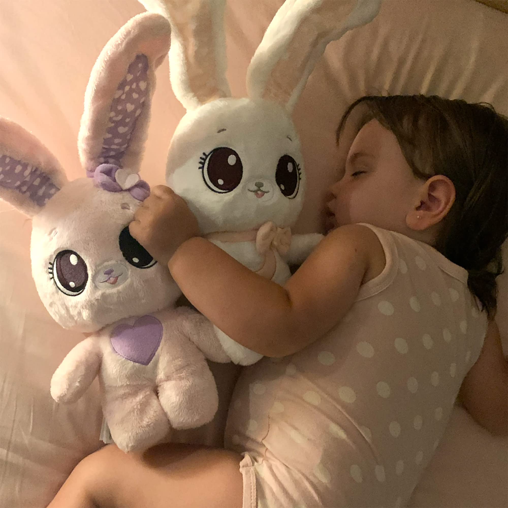 IMC Toys Peekapets Peek-A-Boo- Bunny Pink Plush - Stuffed Animal, Plush Doll - Great Gift for Kids Ages 1-3