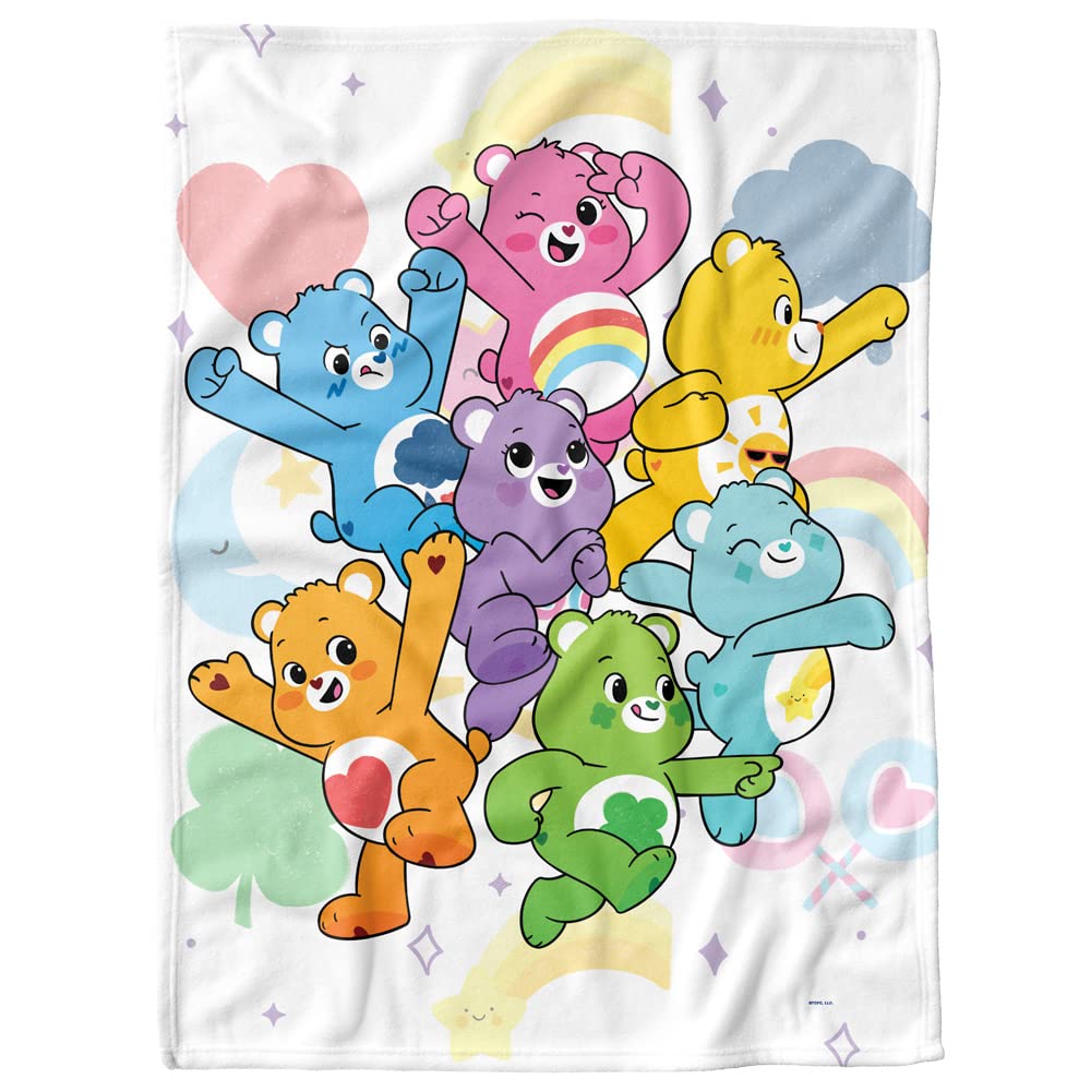 LOGOVISION Care Bears Lightweight Baby Blanket, 30"X40", Care Bears Unisex for Infants Girls & Boys