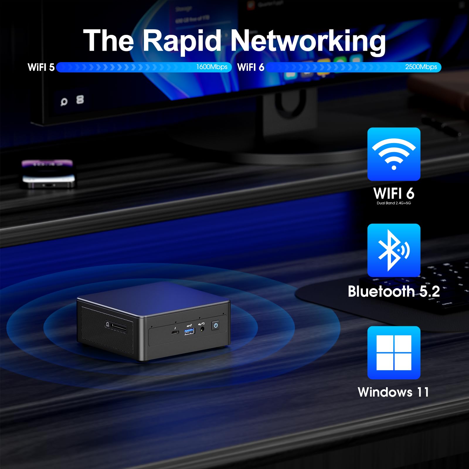 Intel NUC 11 NUC11PAHi7 Panther Canyon Mini PC, i7-1165G7, 32GB RAM, 1TB SSD, Mini Computers Windows 11 Pro for Business Home Office, Support 8K/WiFi 6/4K Quad Display/Bluetooth 5/Thunderbolt 3