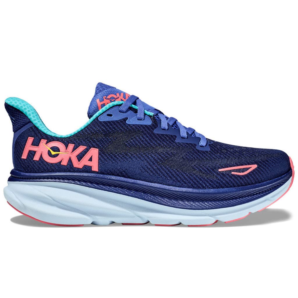 HOKA ONE ONE Women's Clifton 9 Shoes (Bellweather Blue/Ceramic, us_Footwear_Size_System, Adult, Women, Numeric, Medium, Numeric_8_Point_5)