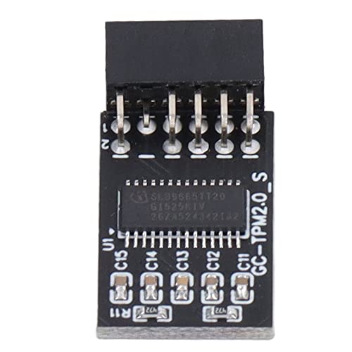Oumefar TPM 2.0 Module, 27mm Length Encryption Module Electronic Component LPC Interaface Wide Compatibility for Replacement Motherboard