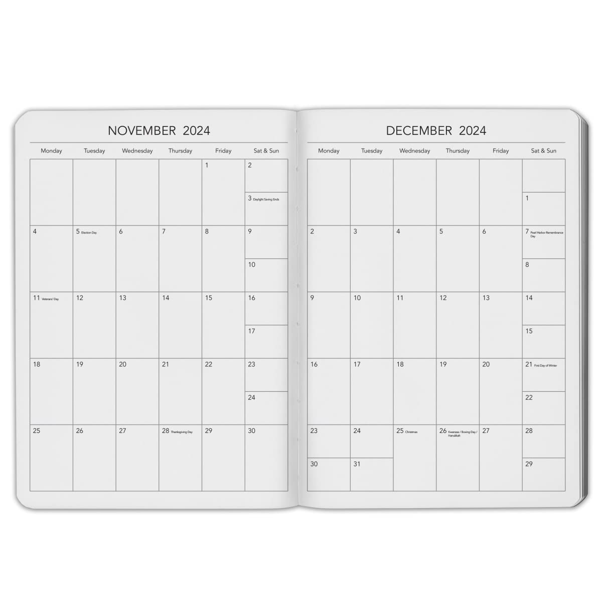 Harbor Desk Weekly Planner 2024 - Metallic Rose Gold - 8x5.5"