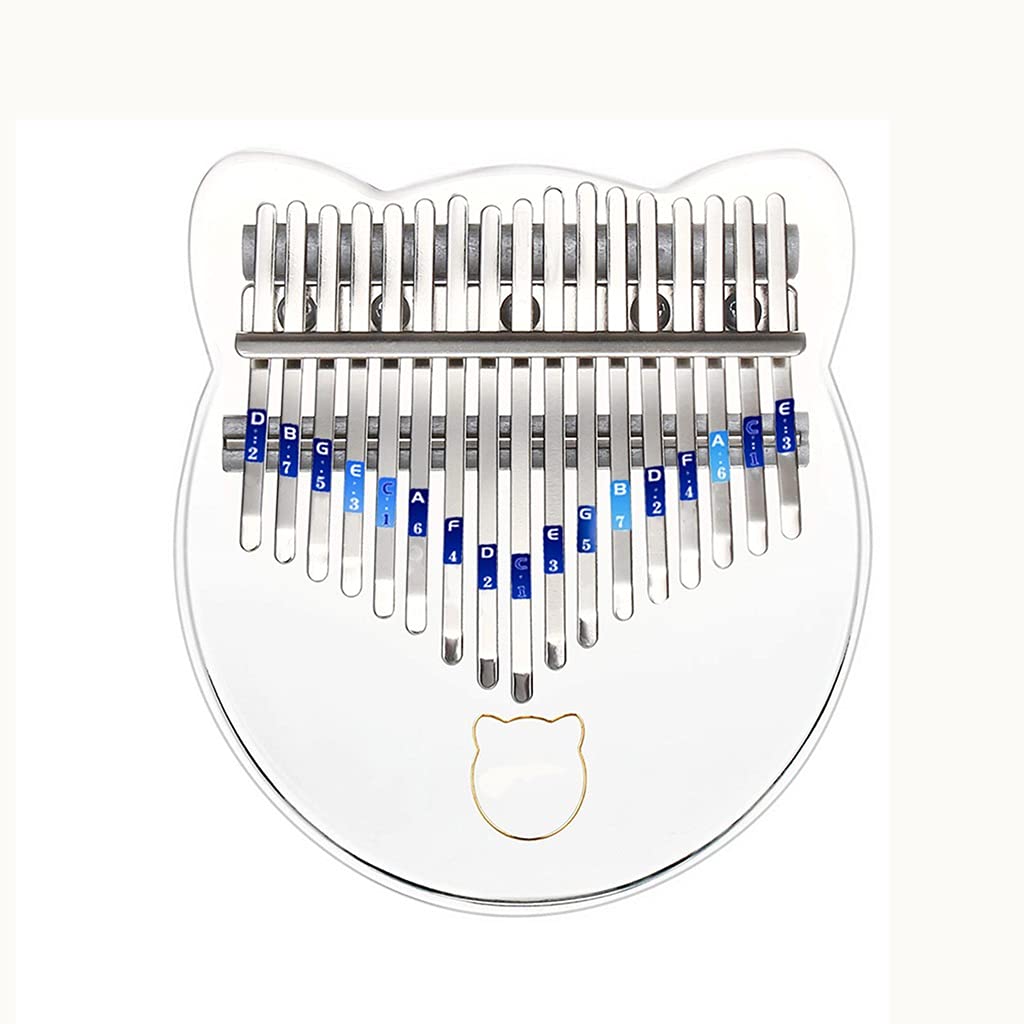 KXDFDC 17 Keys Kalimba Transparent Crystal Thumb Finger Piano Musical Instruments Musical Enjoyable Instrument Supplies