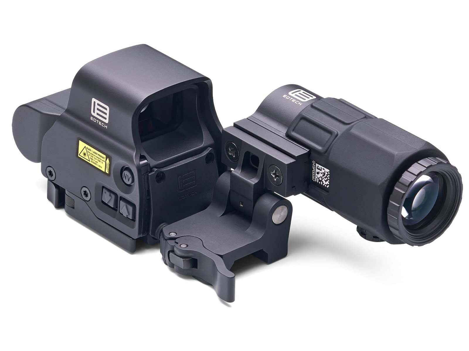 HHS V Holographic Hybrid Sight - EXPS3-4 with G45 Magnifier, 5 Power Magnifier with Quick Disconnect, Switch to Side (STS) Mount in Black