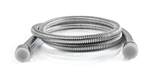 K&J Flexible 304 Stainless Steel Shower Hose - Universal Fit - Fits All Handheld Shower Heads, Sprayers, And Bidet Sprayers (Not Included) - Real 304 Stainless Steel (1, 6 ft)