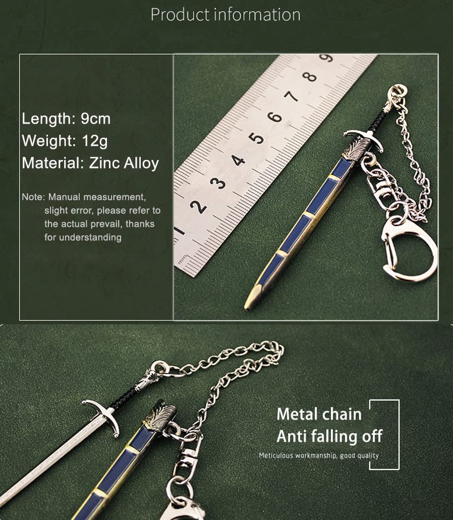 Koelin GOT Sword Keychain Jon Snow Longclaw Sword Mini Sword Key chain katana Action Figure Accessories for Men Women Boy Gift
