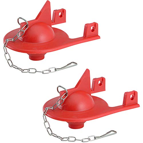 Hibbent 2 Pack Toilet Flappers Replacement Compatible with Kohler Shark-Fin Flapper Replacement Kit by Hibbent,2 Inch Toilet Flapper with Stainless Chain,Water Saving, Easy to Install
