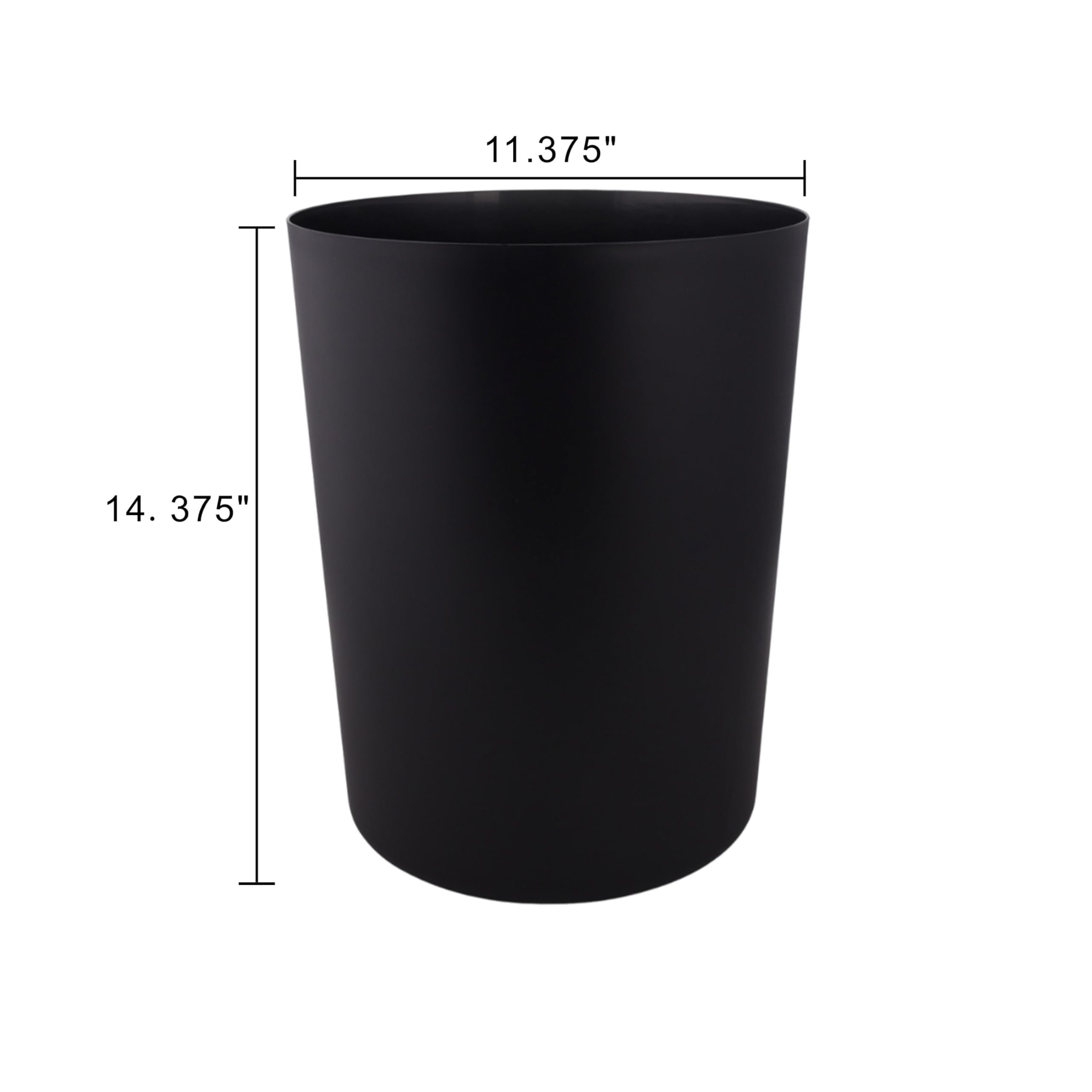 Nsngxus 5 Gallon Trash Can, Plastic Office Trash Can, Black Matte