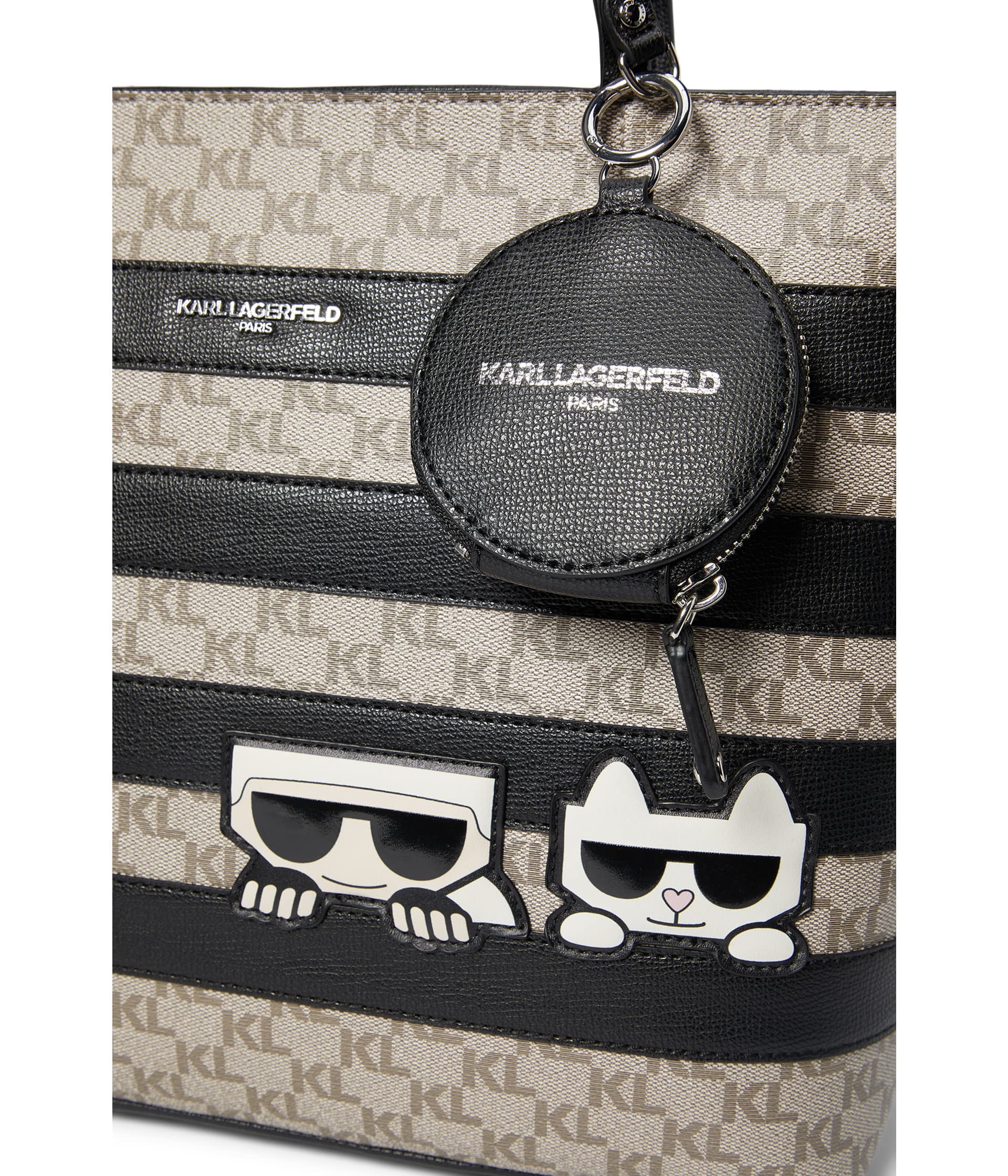 KARL LAGERFELD Paris Gifting Tote Tan/Black Multi One Size