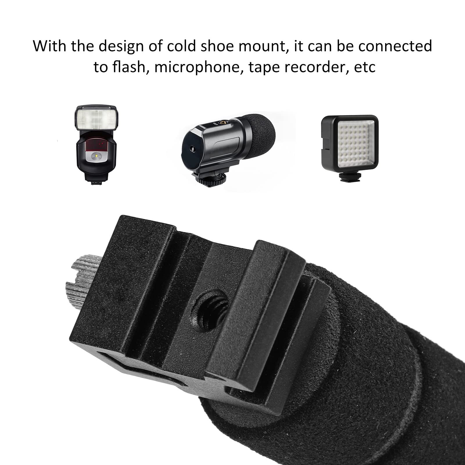 Handheld Video Action Stabilizer Grip, Camera Handheld Stabilizer Grip Holder 1/4 Inch Screw Mount Firm Movement Comfortable Grip for Camera