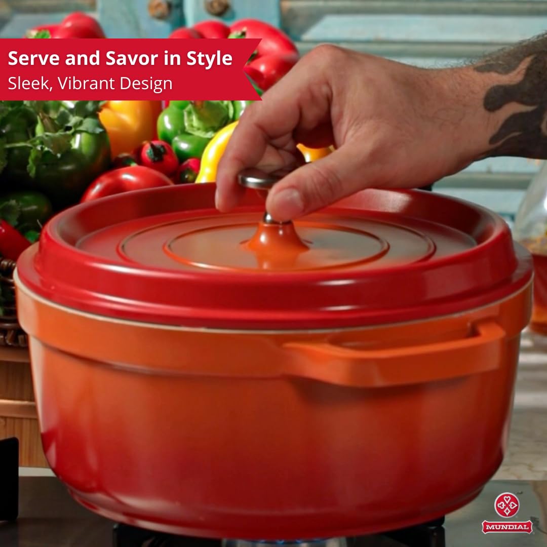 Hercules PA9000-31L Oval Casserole Dutch Oven 6 qts Cast Aluminum with Induction Stove Plate