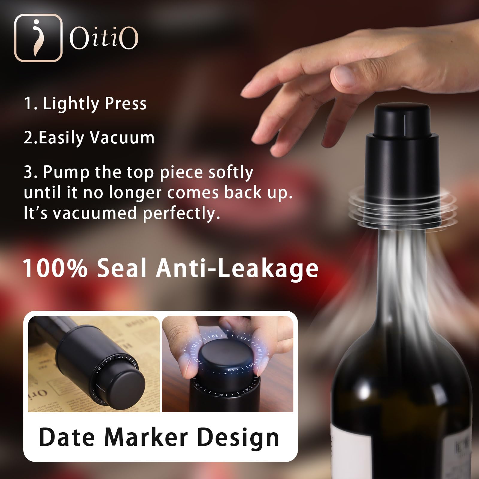 OitiO Red Wine Glasses Set of 4, 20 oz Crystal Wine Glasses Large, Long Stem White Wine Glasses Modern with Wine Stopper, Premium Gift Set for Wedding Anniversary Birthday Christmas Women Men