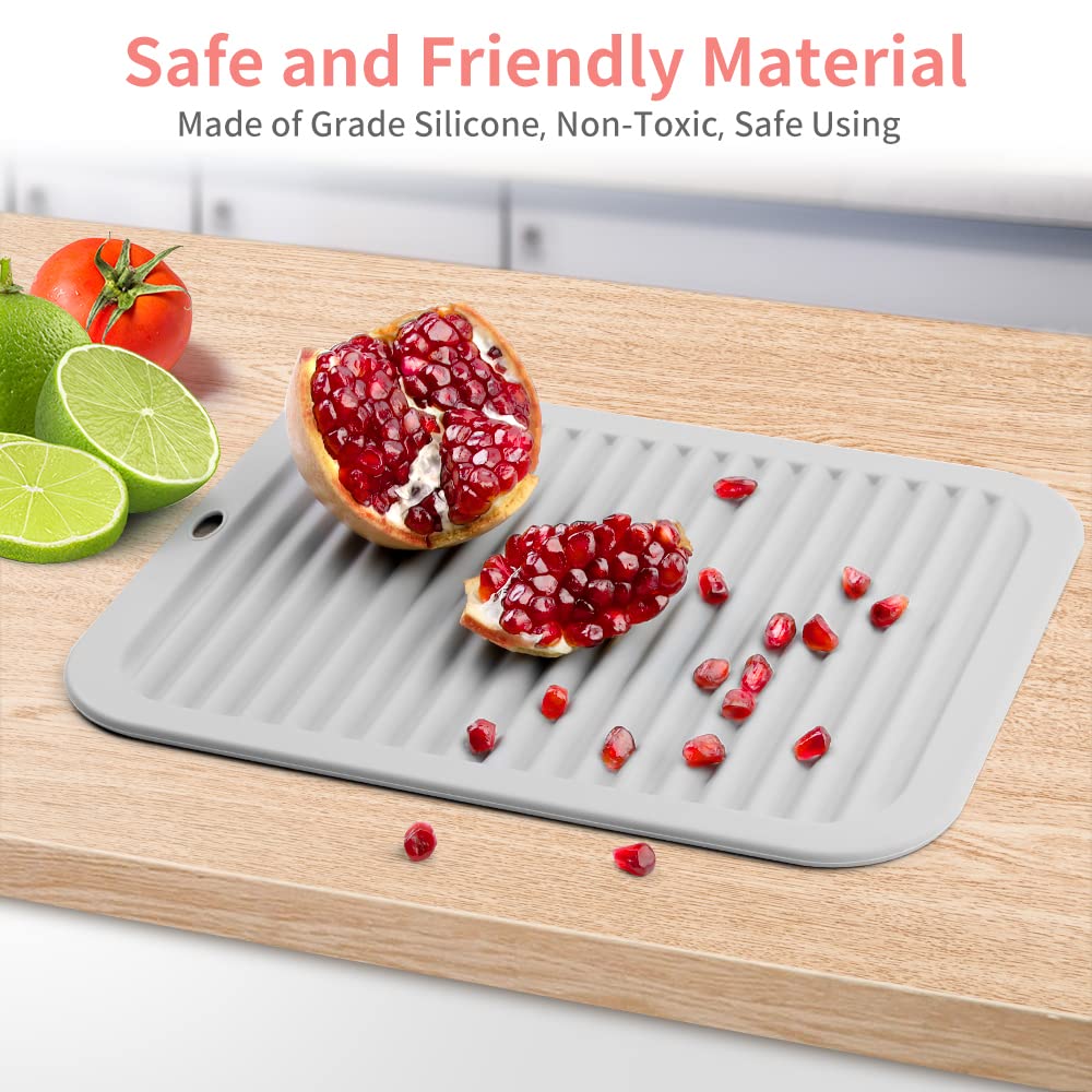 Large Silicone Heat Resistant Mat, Hot Tools Straightener Mat, Professional Heat Mat for Curling Iron, Flat Iron and Hair Styling Tools, Silicone Mat for Hair Tools, with Sticky Fastener (Black)
