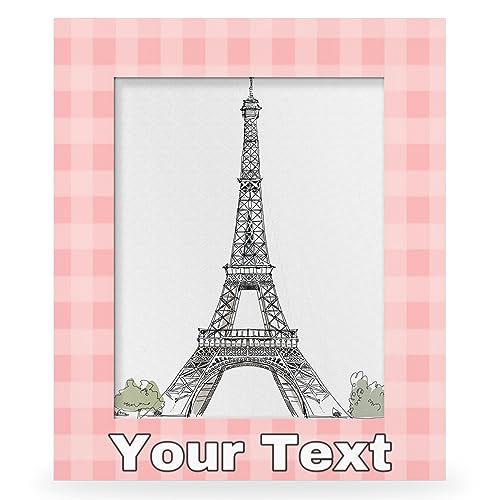 Herdesigns Sweet Red Cherry 8x10 Picture Frame Personalized Custom Text Name Fruits Wooden Picture Frame for Wall and Tabletop Display, Photo Picture Frame Customized Gift