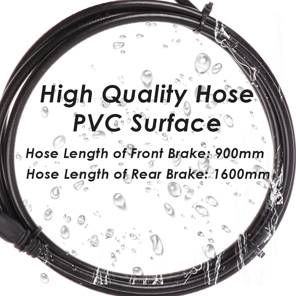 JFOYH Pe-Bled MTB Hydraulic Disc Brake Set with 160mm Floating Rotors, Front and Rear Brake Set Fit for 29inch Mountain Bike (Included Mount Adapter) - Purple/Left-Front&Right-Rear/4 Piston
