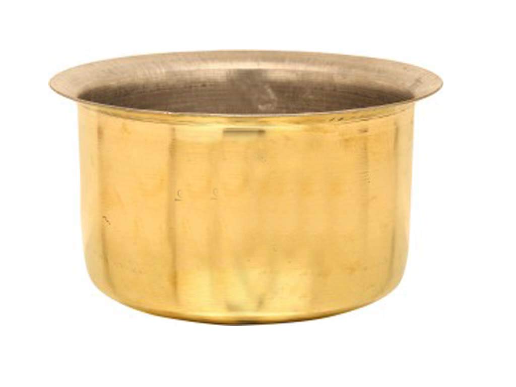 King_Store01 Heavy Pure Brass Tope Capacity :-2 Liter Tope Patila Cookware Bhaguna