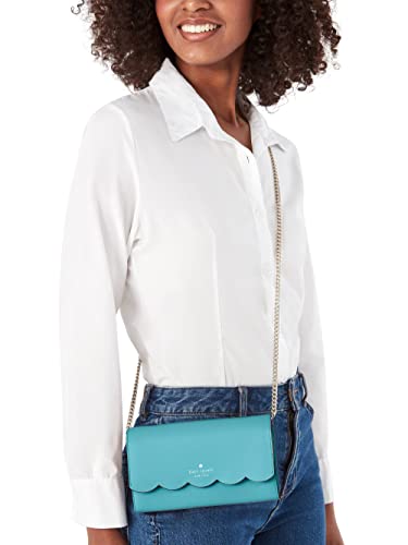 Kate Spade Gemma Wallet on a Chain Crossbody Handbag (Stone blue)