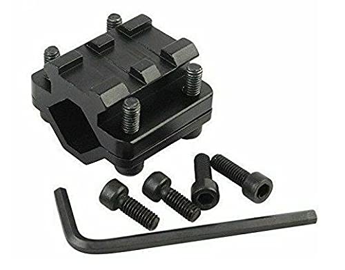 Gotical Combo of 2 Items - Shotgun Single Rail Barrel Mount 5 Slots 2.5 inch Two Piece and Single Rail Two Slot Barrel Mount Weave Picatinny Weaver Barrel Mount