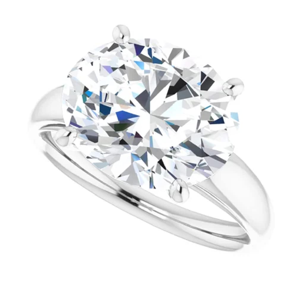 JEWELERYIUM 4 CT Oval Cut Colorless Moissanite Engagement Ring, Wedding/Bridal Ring Set, Solitaire Halo Style, Solid Sterling Silver Vintage Antique Anniversary Bridal Ring Gift for Her (5)