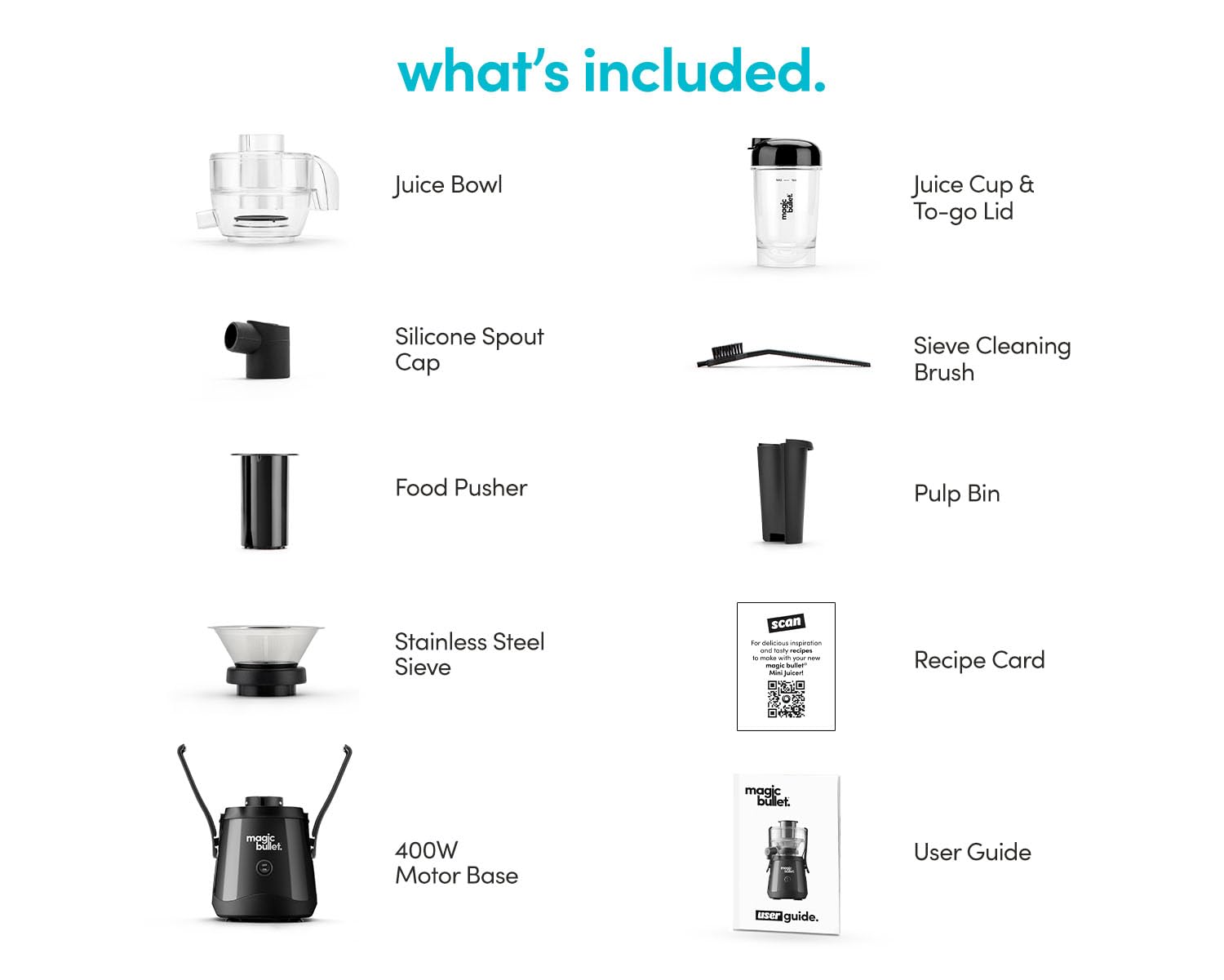 Magic Bullet Mini Juicer with Cup Black (Renewed)