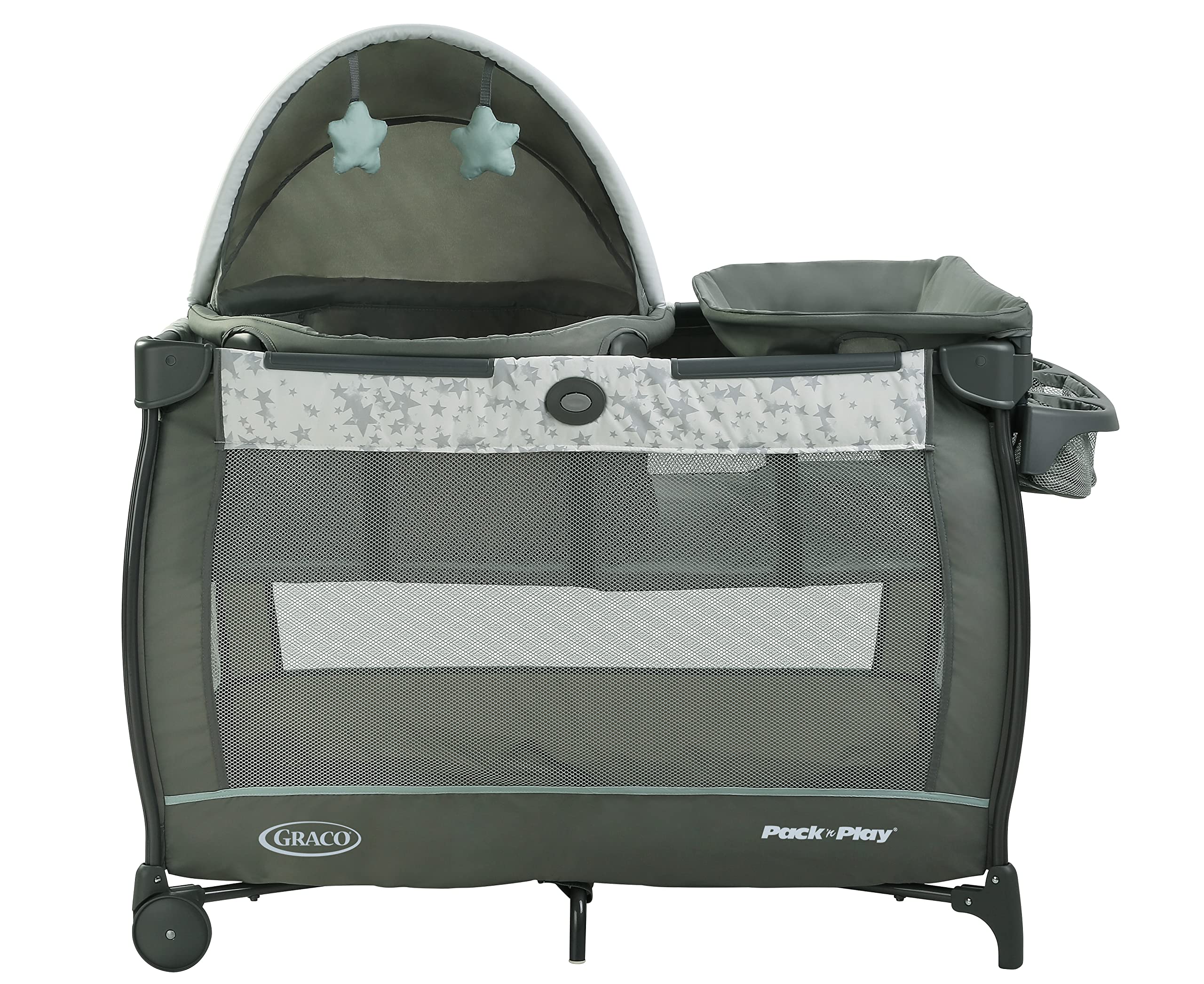 Graco Pack 'n Play Travel Dome Playard | Includes Travel Bassinet, Full-Size Infant Bassinet, and Diaper Changer, Oskar