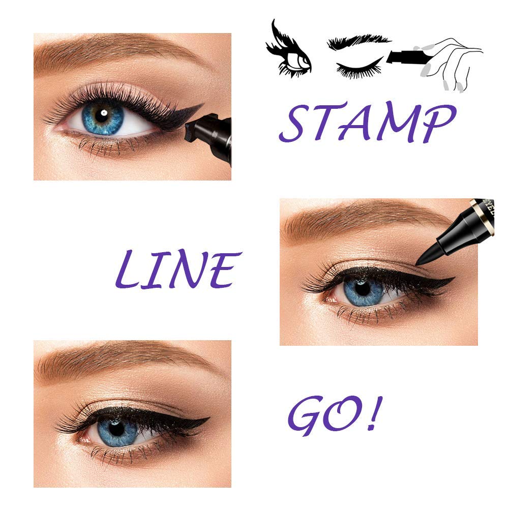 iMethod Eyeliner Stamp 2 Pens Winged Eyeliner Stamp, Perfect Wing Cat Eye Stamp, Long Lasting Liquid Eye Liner…