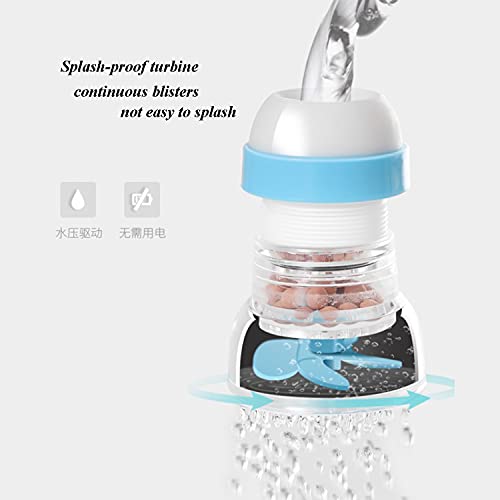 Kitchen Water Filter, Faucet Sprayer, 360 Rotating Faucet Water Filter, Splash Shower Tap Water Spray Water Saver, Telescopic Water-Saving Nozzle with Filter Faucet Fits Standard Faucets (Pink)