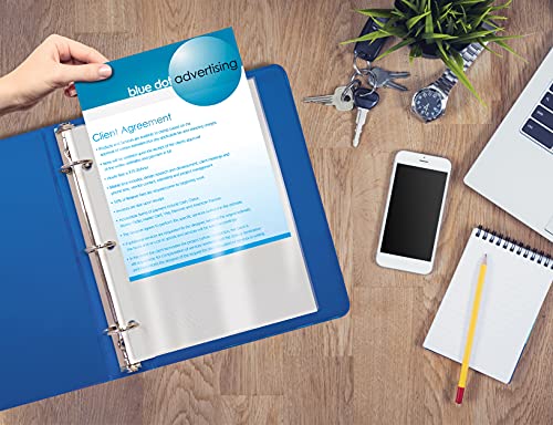 GOLD SEAL 50 Count Diamond Clear Sheet Protectors, Anti Glare Coating, Standard Durable Weight,8.5 x 11", Topload, 50 Pack