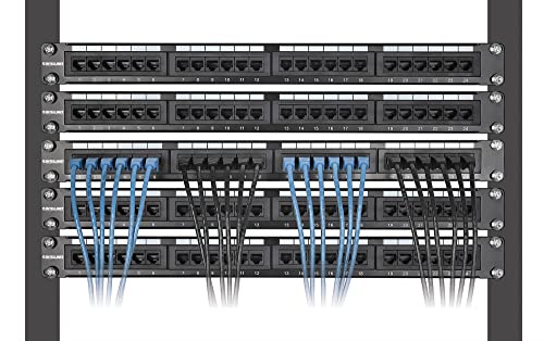 Intellinet Slim Cat8 Ethernet Network Patch Cable – 10-Pack - 40Gbps & 2000MHz, Snagless Boot, 30AWG Pure Bare Copper Wire, Gold-Plated Contacts, Lifetime Mfg Warranty – 1.5ft, 10 Pack, Blue