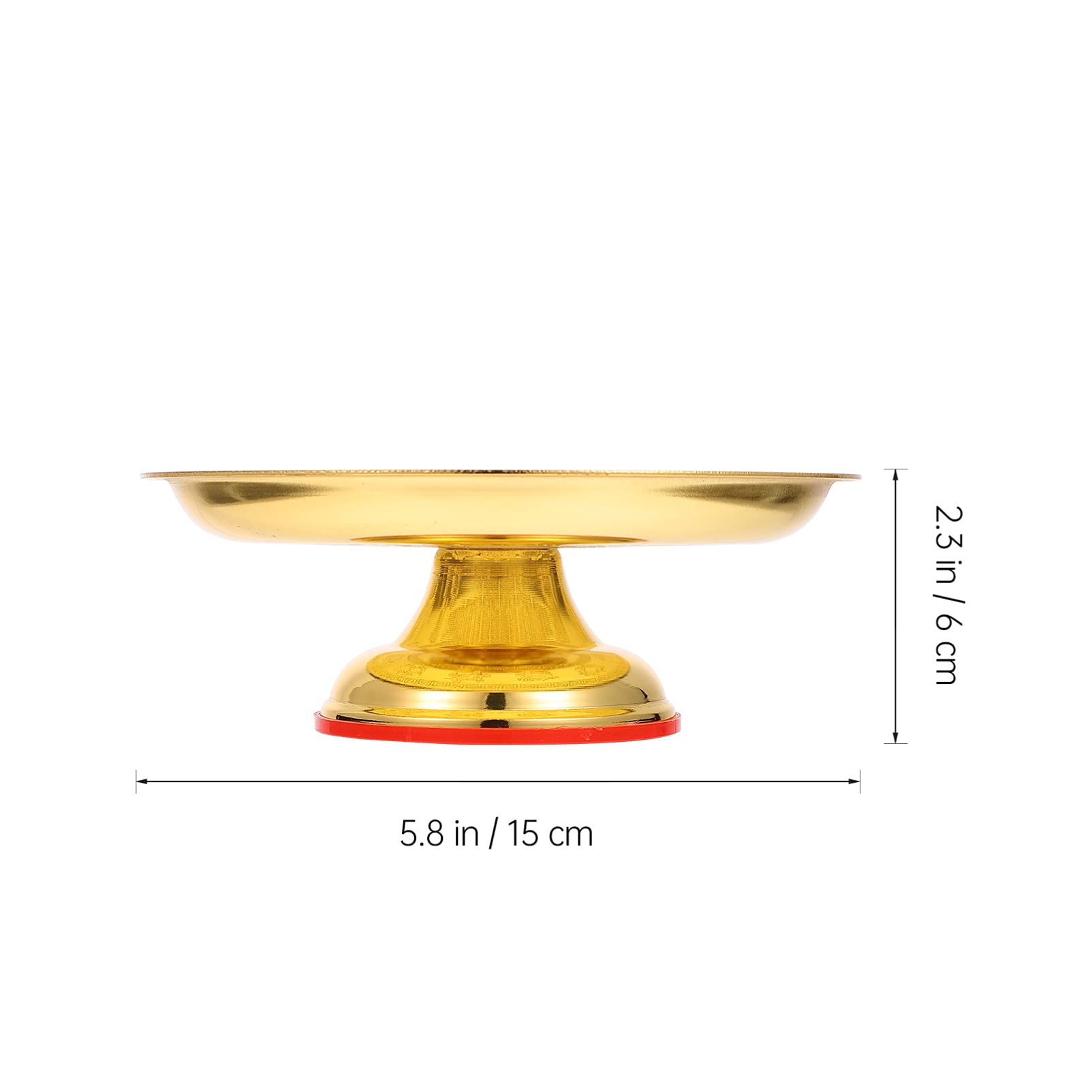 Hemoton 1pc Fruit Plate Cupcake Display Holder Fruit Holder Buddhist Bowl Appitizer Dish Buddha Decoration God Offering Bowl Buddhist Offering Plate Cake Dome Candy Bowl Counter Zinc Alloy