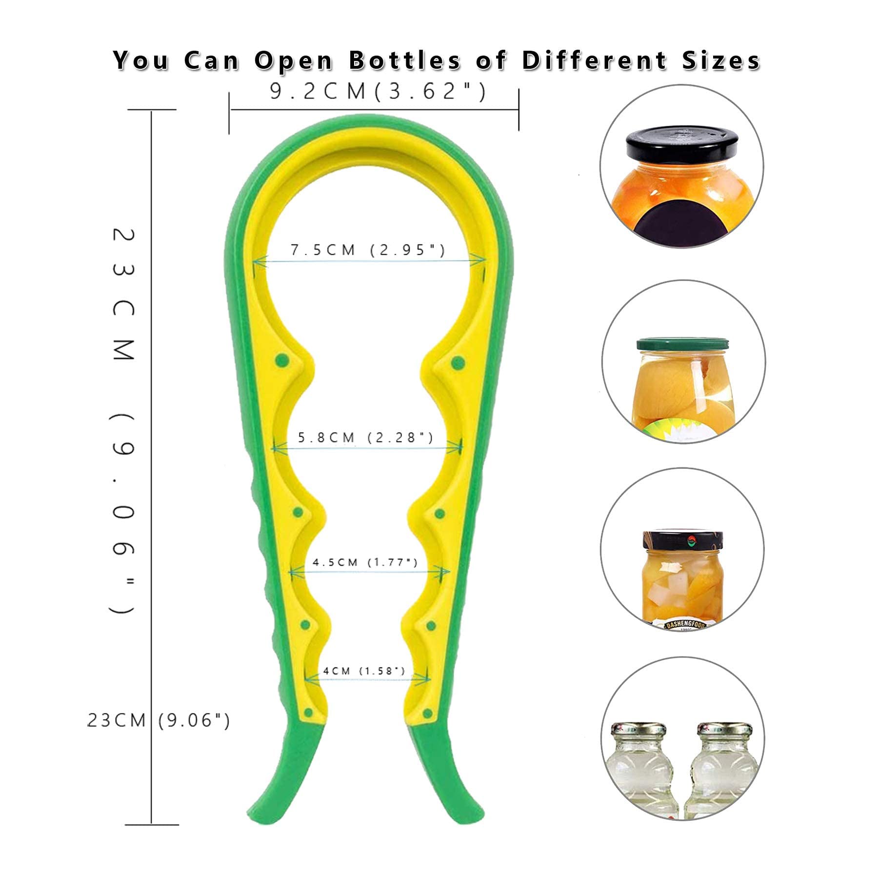 JINSHIN Jar Opener,Bottle Opener,Jar Gripper,Can Opener,Jar Lid Opener,Jar Opener for Arthritic Hands & Weak Hands & Seniors and Woman (Red)