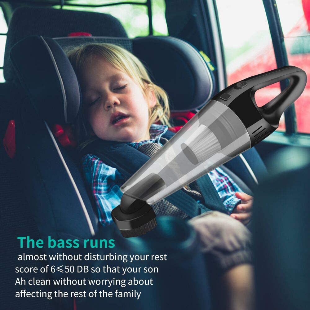 Handheld Vacuum Cleaner, Cordless Vacuum Cleaner, Rechargeable Car Vacuums 120W 6000PA Strong Suction, Wet & Dry Cleaning