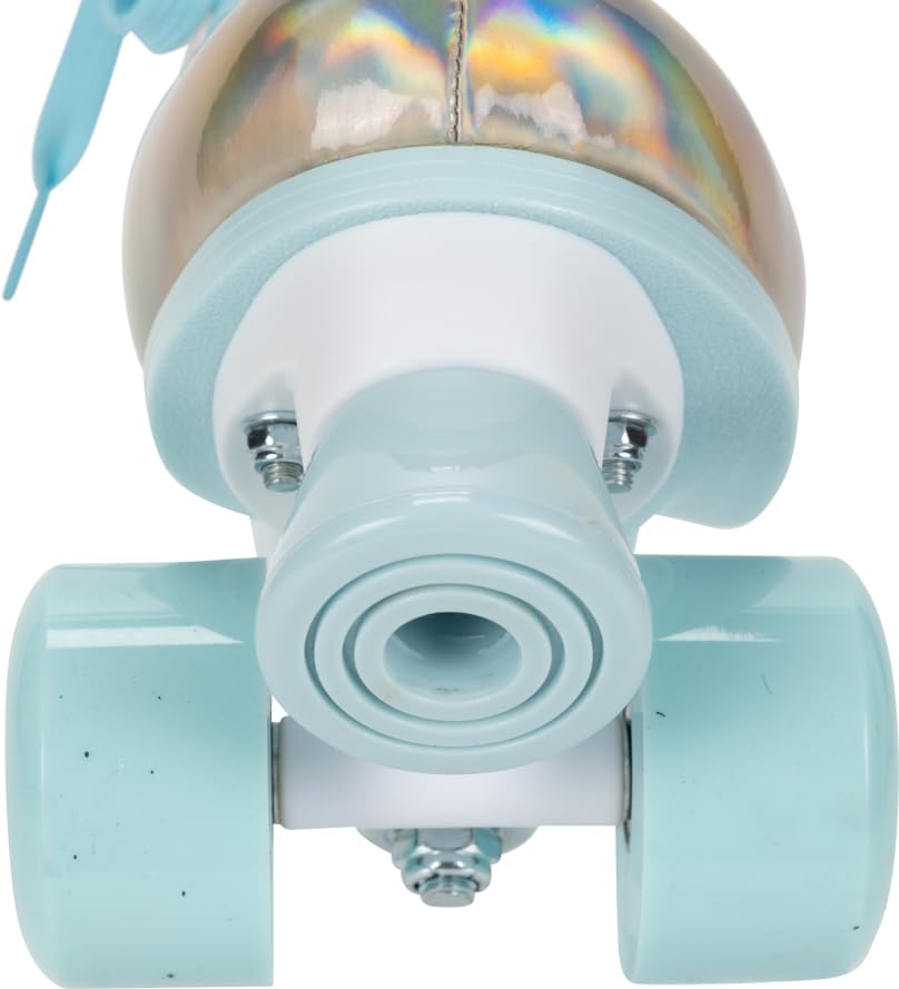 GEM QUAD ROLLER SKATES - Holographic Blue, Size 7-10