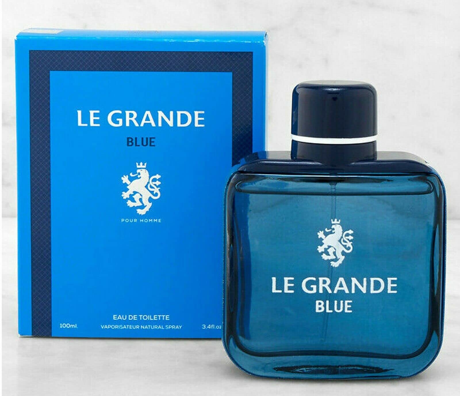 LE GRANDE BLUE Mens Designer EDT Cologne 3.4 oz by MIRAGE BRANDS, 1 Fl Oz (Pack of 1)