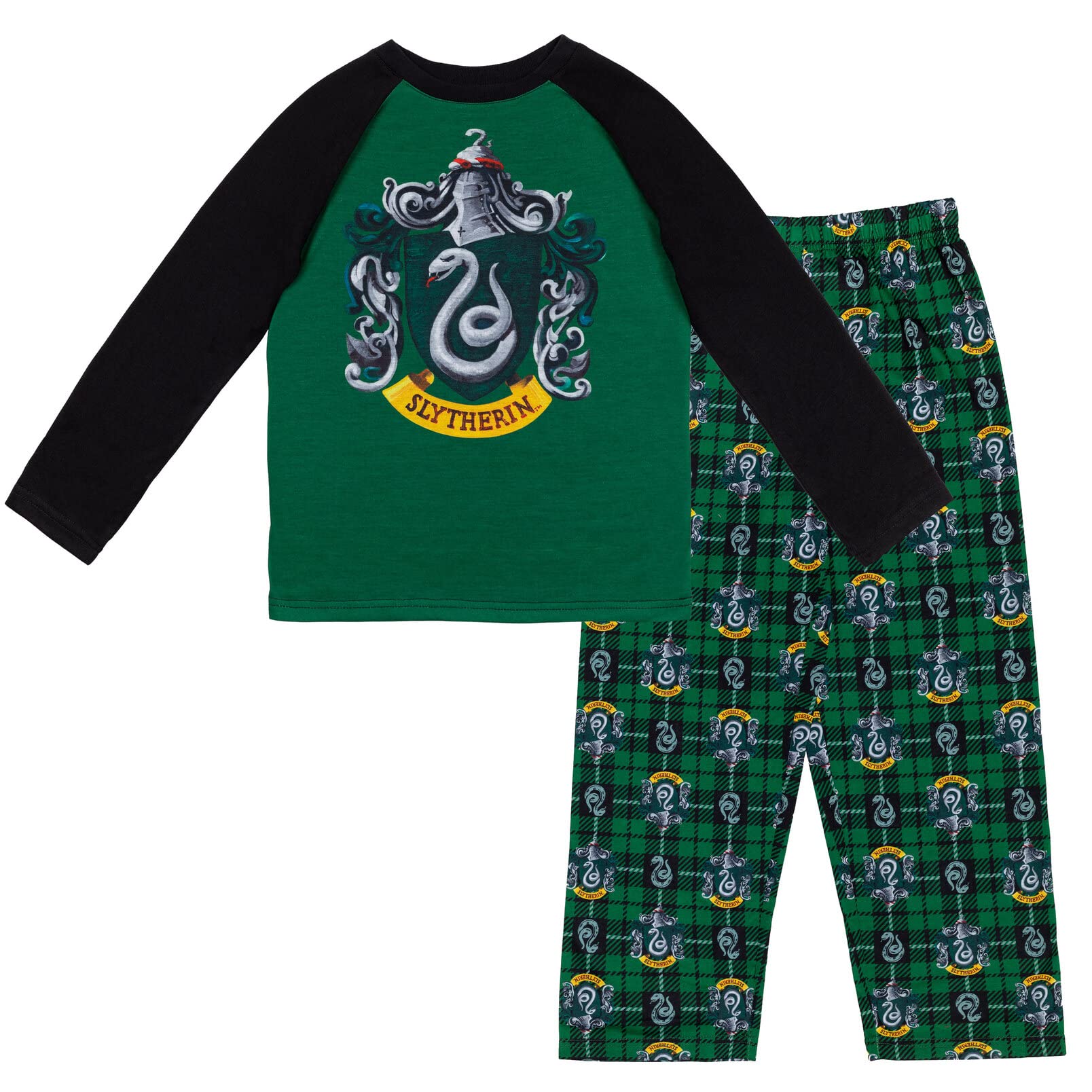 Harry Potter Little Boys Pajama Shirt and Jogger Pants Sleep Set Black/Green 4