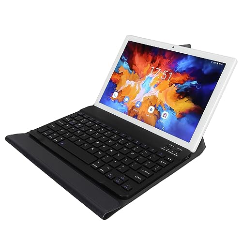 HD Tablet, 1920x1200 Front 8MP Rear 20MP 4G LTE 10.1 Inch Tablet 8 Core CPU 12GB 256GB US Plug 100β240V with BT Keyboard for Travel (#1)