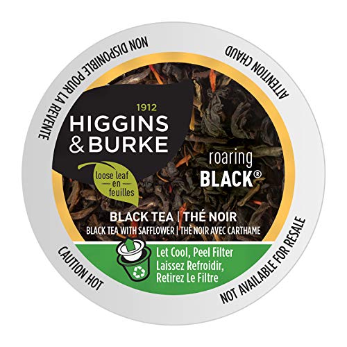 Higgins & Burke Roaring Black, Loose Leaf, Black Tea, Keurig K-Cup Brewer Compatible Pods, 24 Count