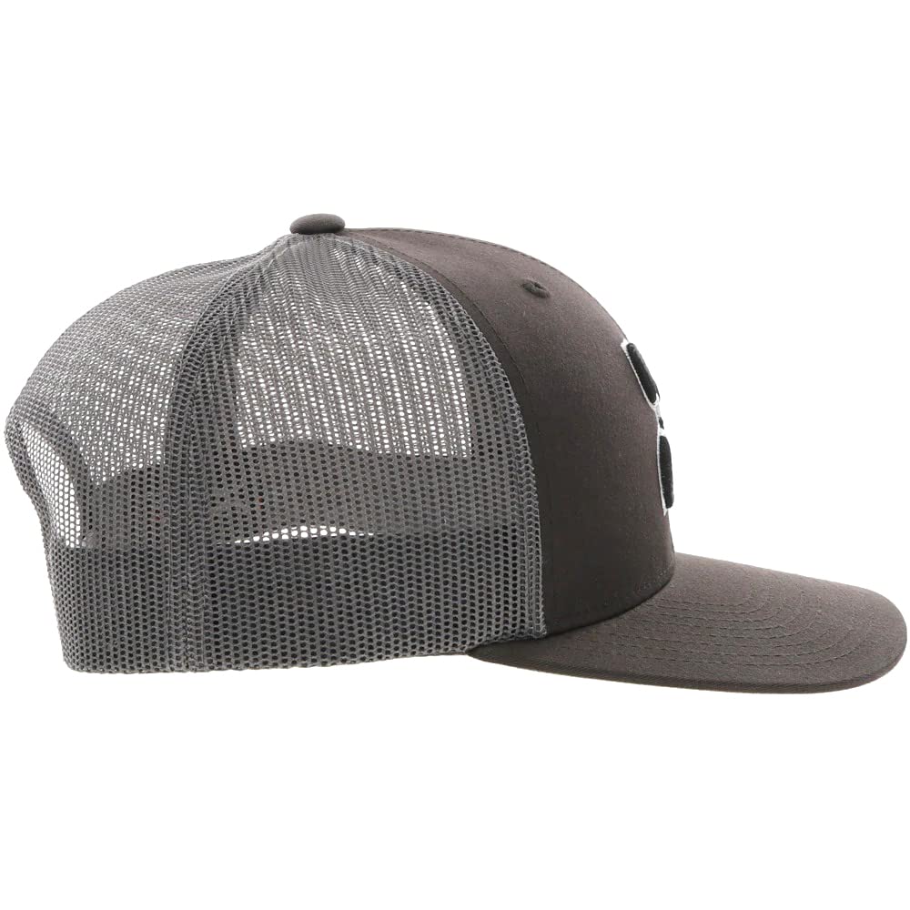 Hooey Men's Texican Logo Embroidered Mesh Back Trucker Cap Brown One Size