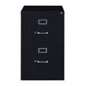 Hirsh Industries 25" Deep Vertical File Cabinet 2-Drawer Legal Size, Black, 14413